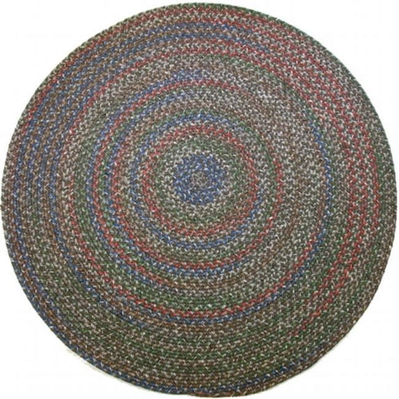 Katie 8 ft. Multi Indoor-Outdoor Round Braided Rug - Dark Taupe ...