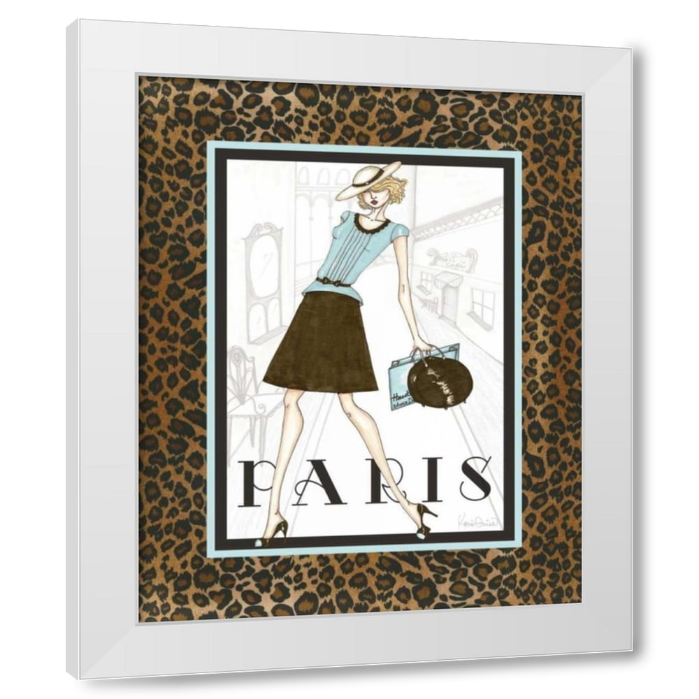 Katie Guinn 15x18 White Modern Wood Framed Wall Art Titled - City Girl ...