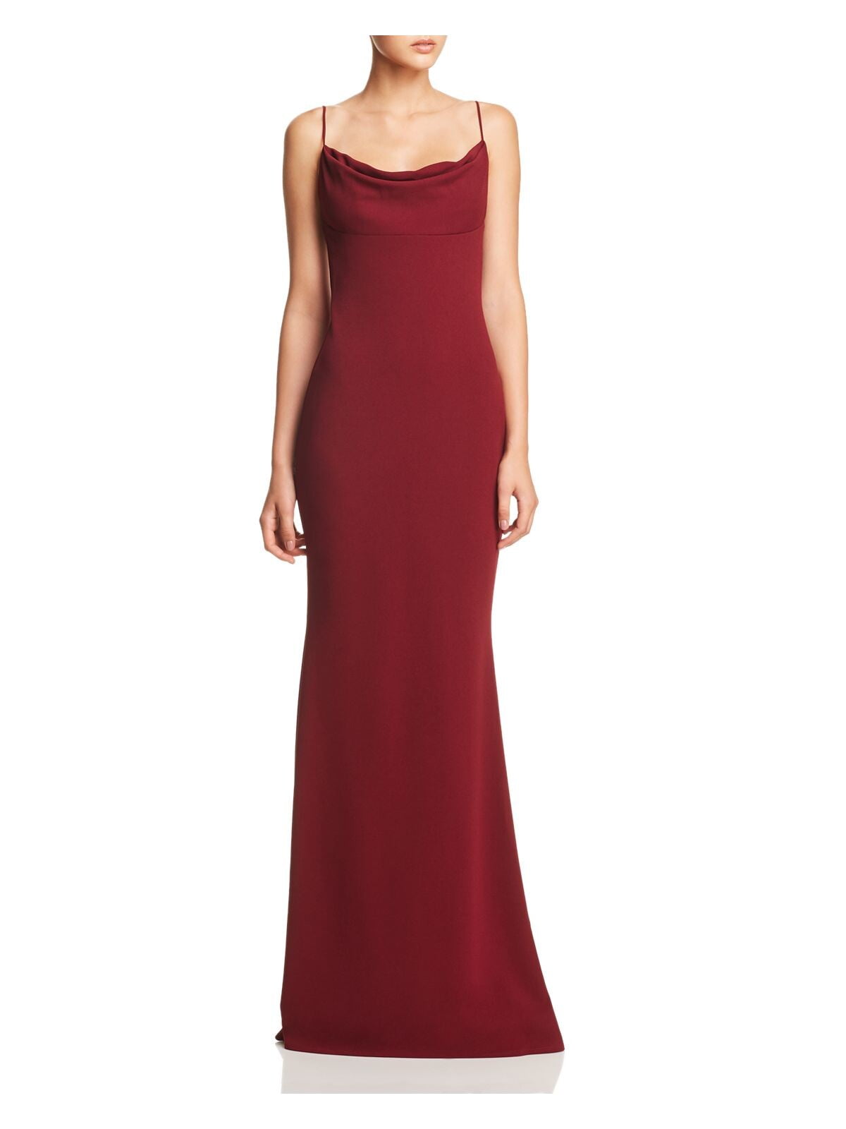 Katie May Womens Maroon Spaghetti Strap Full-Length Formal Body Con ...