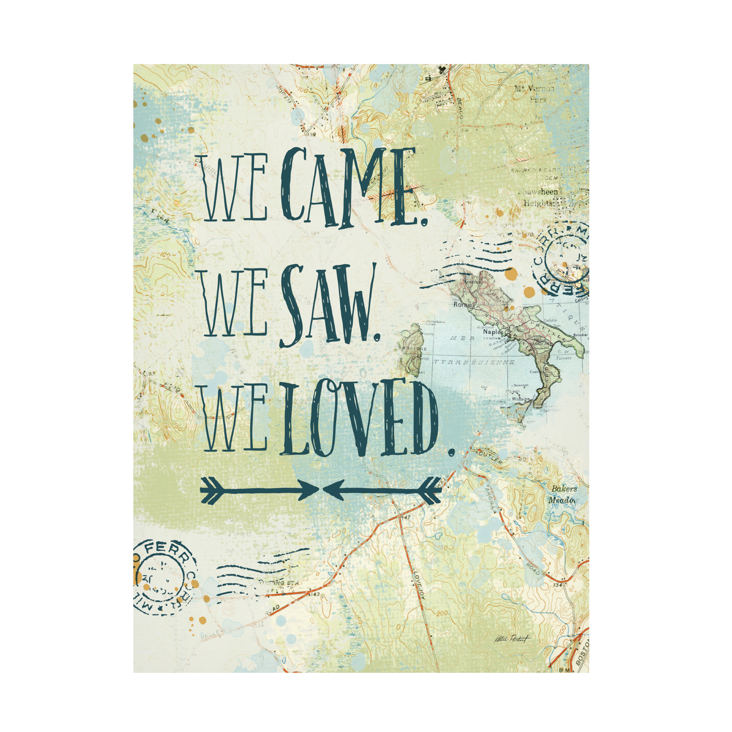 Katie Pertiet 'Map Sentiments III' Canvas Art - Walmart.com