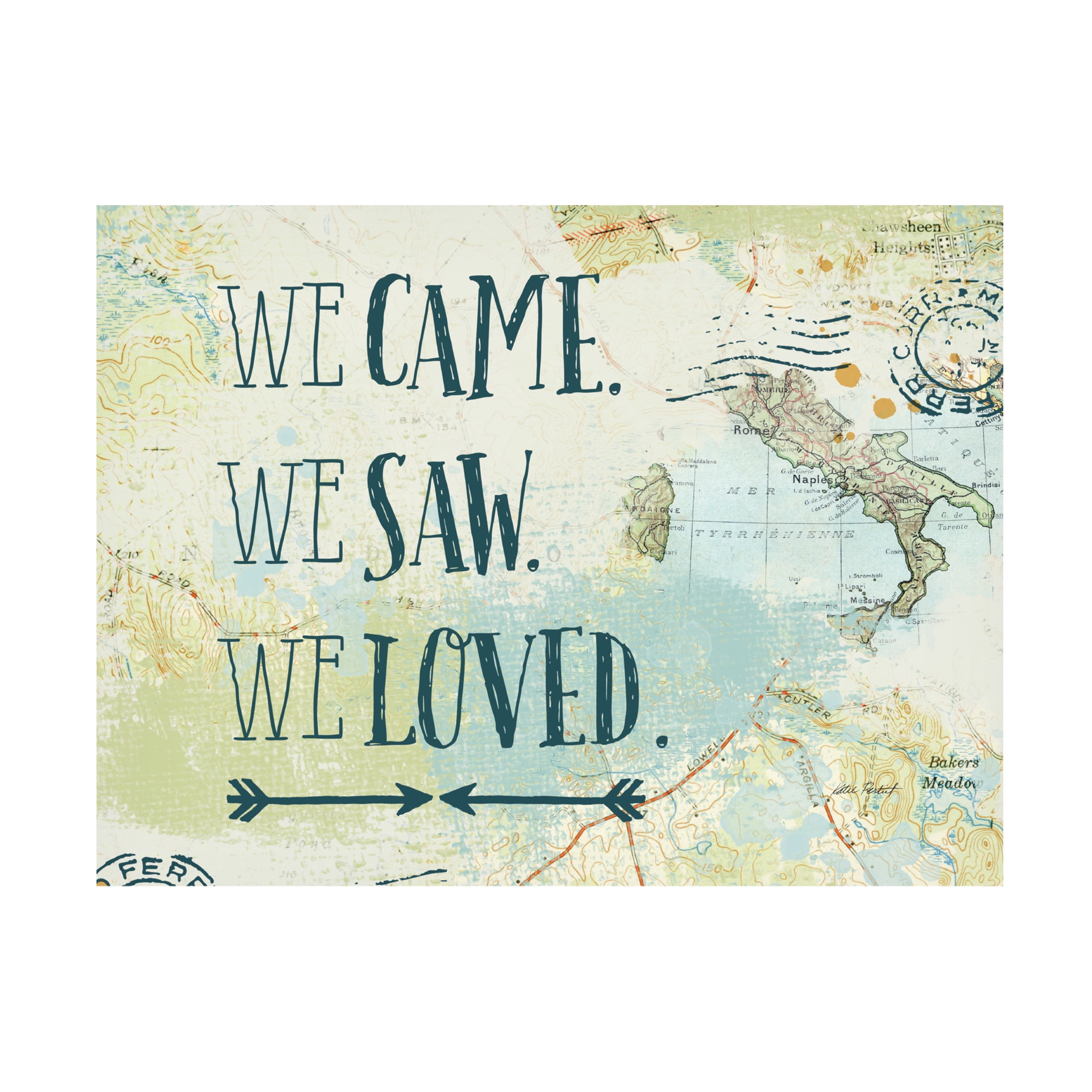 Katie Pertiet 'Map Sentiments III v2' Canvas Art - Walmart.com