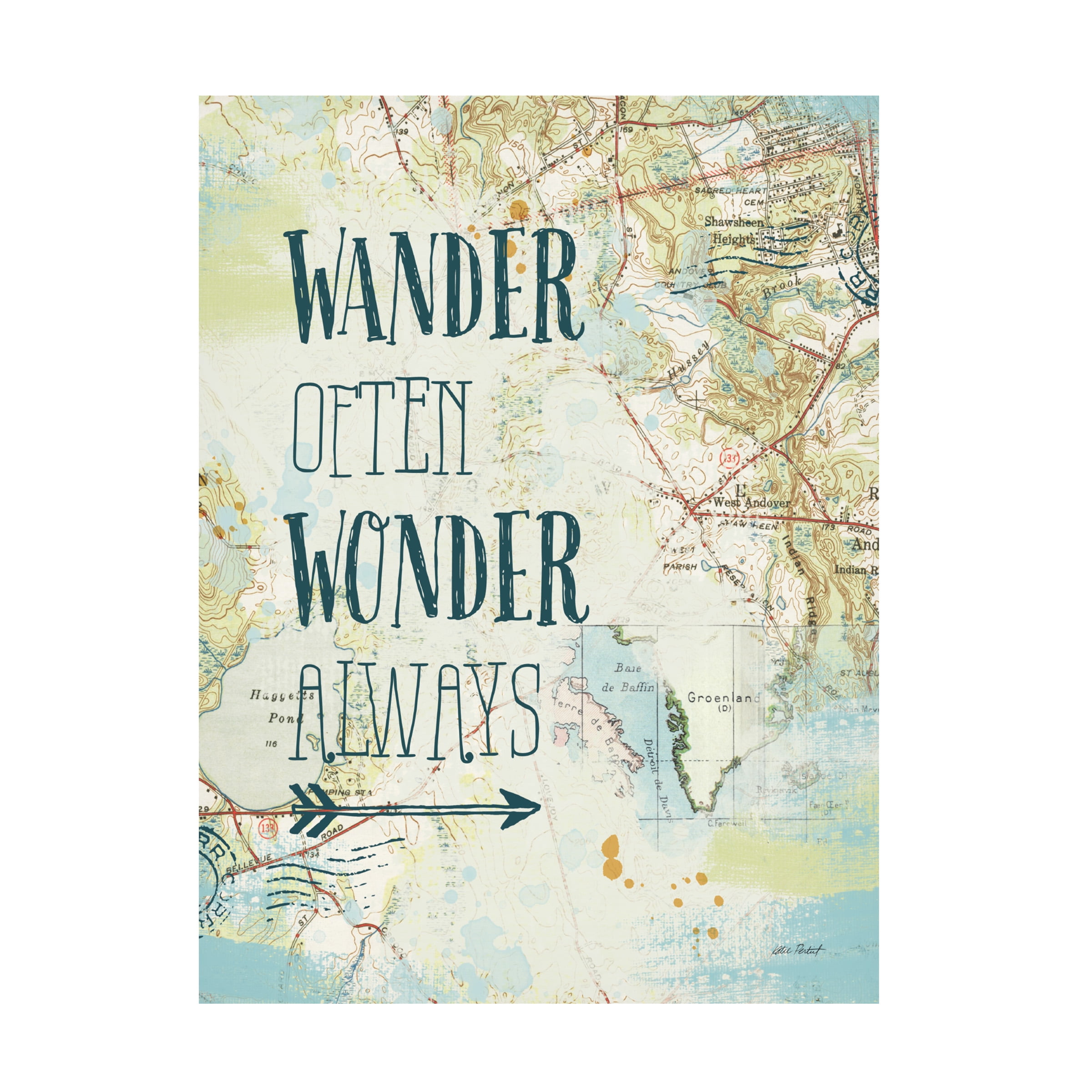 Katie Pertiet 'Map Sentiments V' Canvas Art - Walmart.com