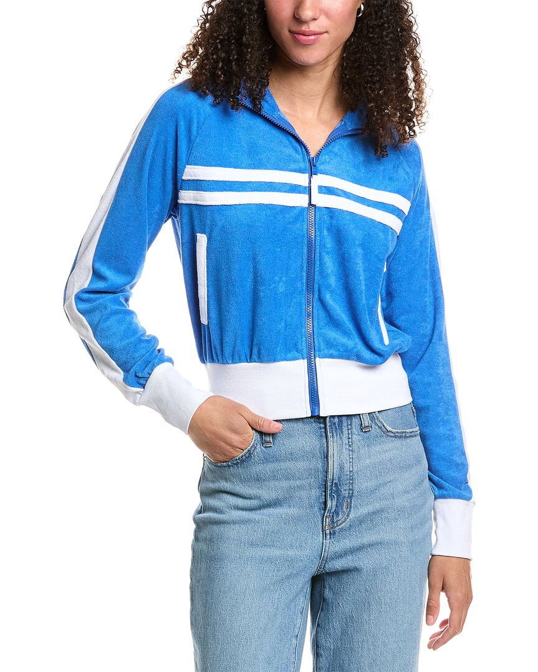 KatieJnyc womens Margot Terry Track Jacket, xs, Blue - Walmart.com
