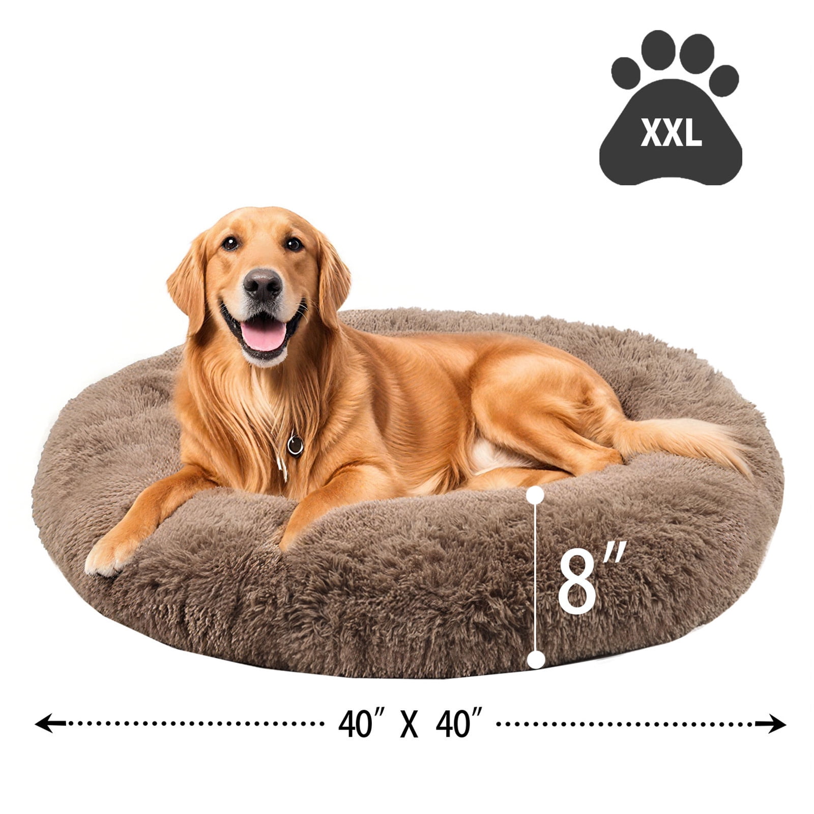Katieovy Dog Bed for Large Dogs,Fluffy Calming Donut Dog Beds,40 inch ...