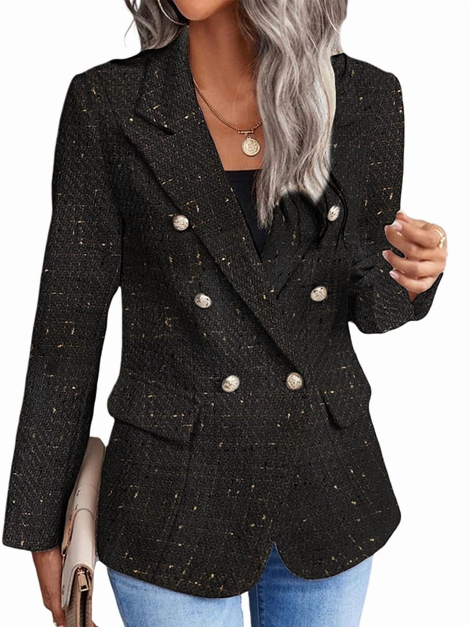 Katigan Women'S Plaid Blazer Jacket Warm Fully Lined Business Casual ...