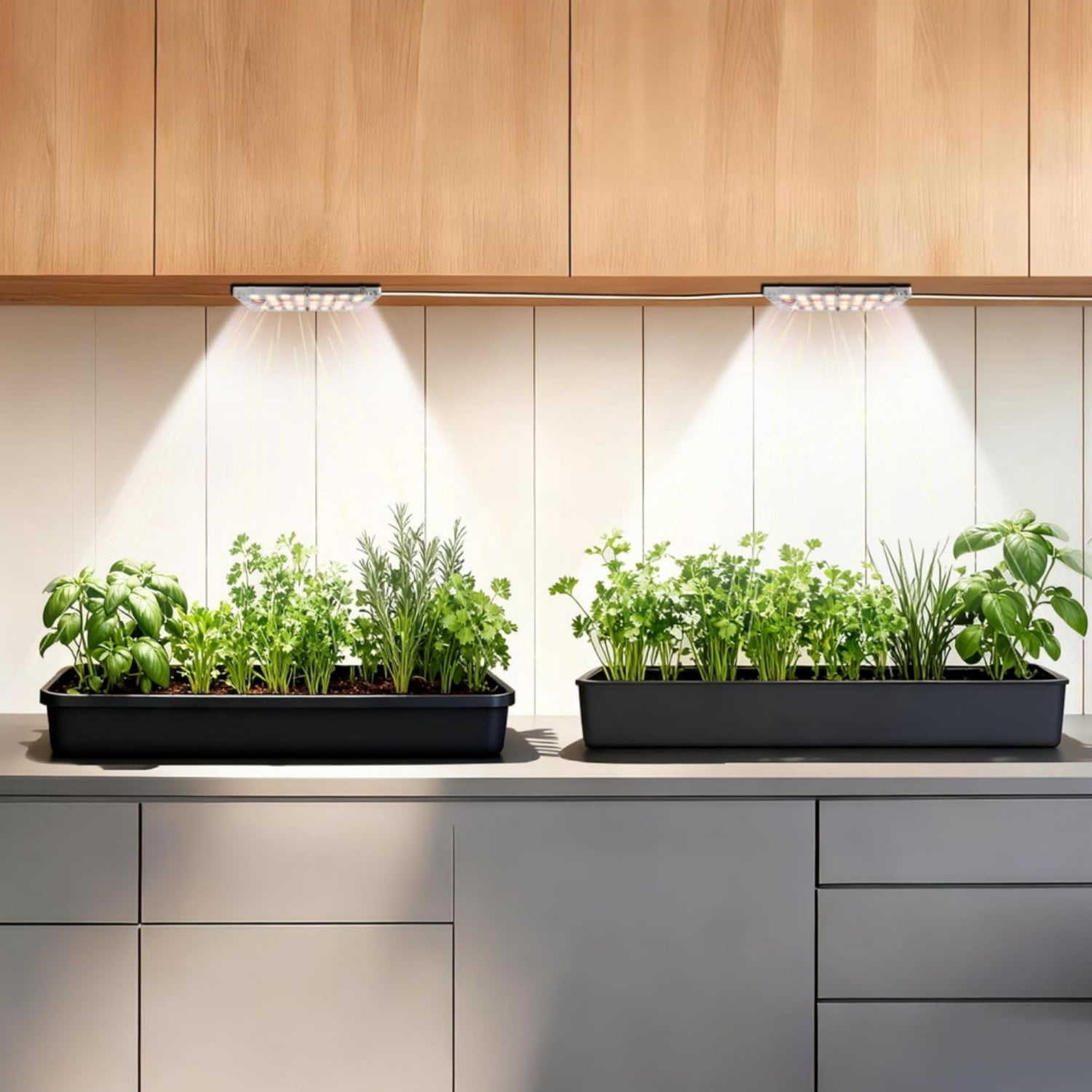 Katinyos LED Grow Light for Indoor Plants,Dual Head High PPFD Spotlight ...