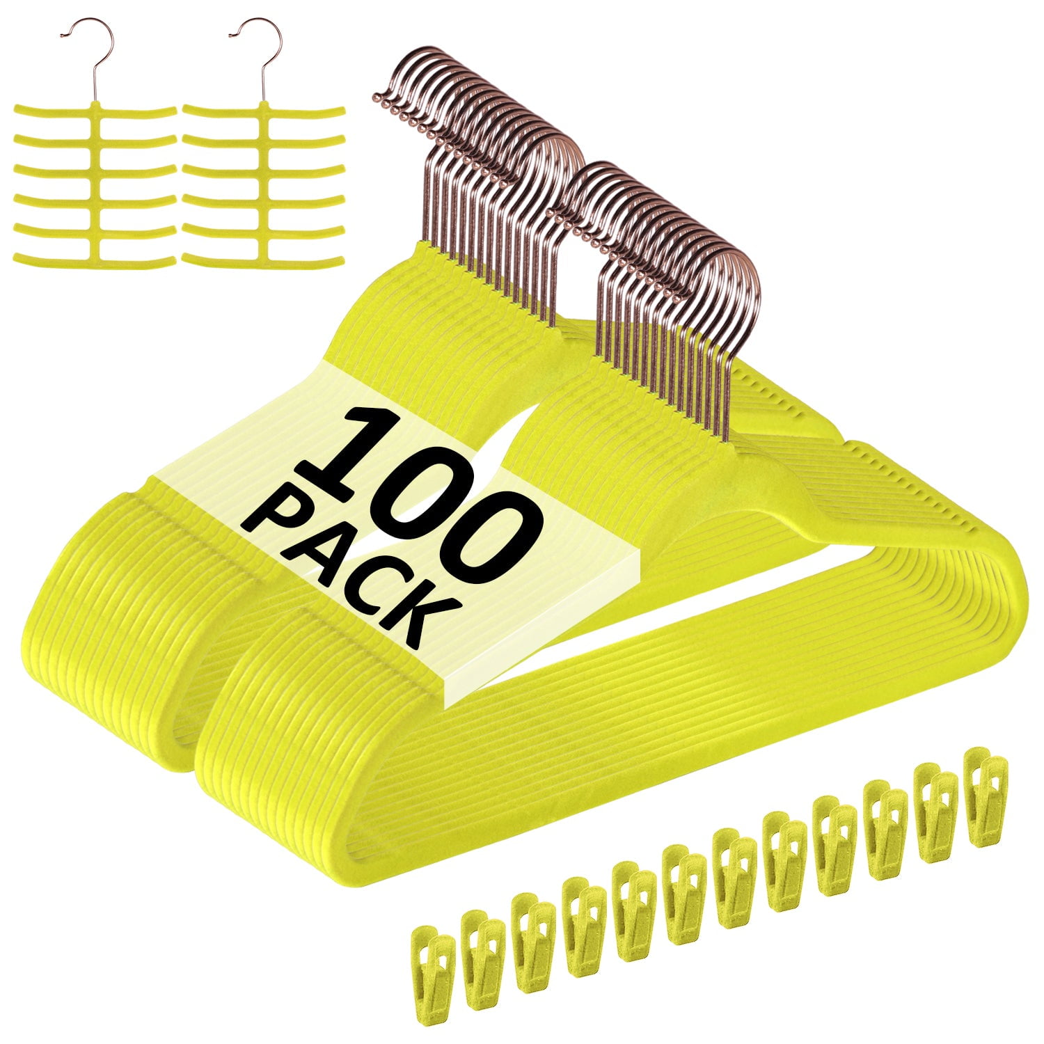 Katkuca Velvet Hangers 100 Pack, Non-Slip Clothes Hangers, Heavy Duty ...