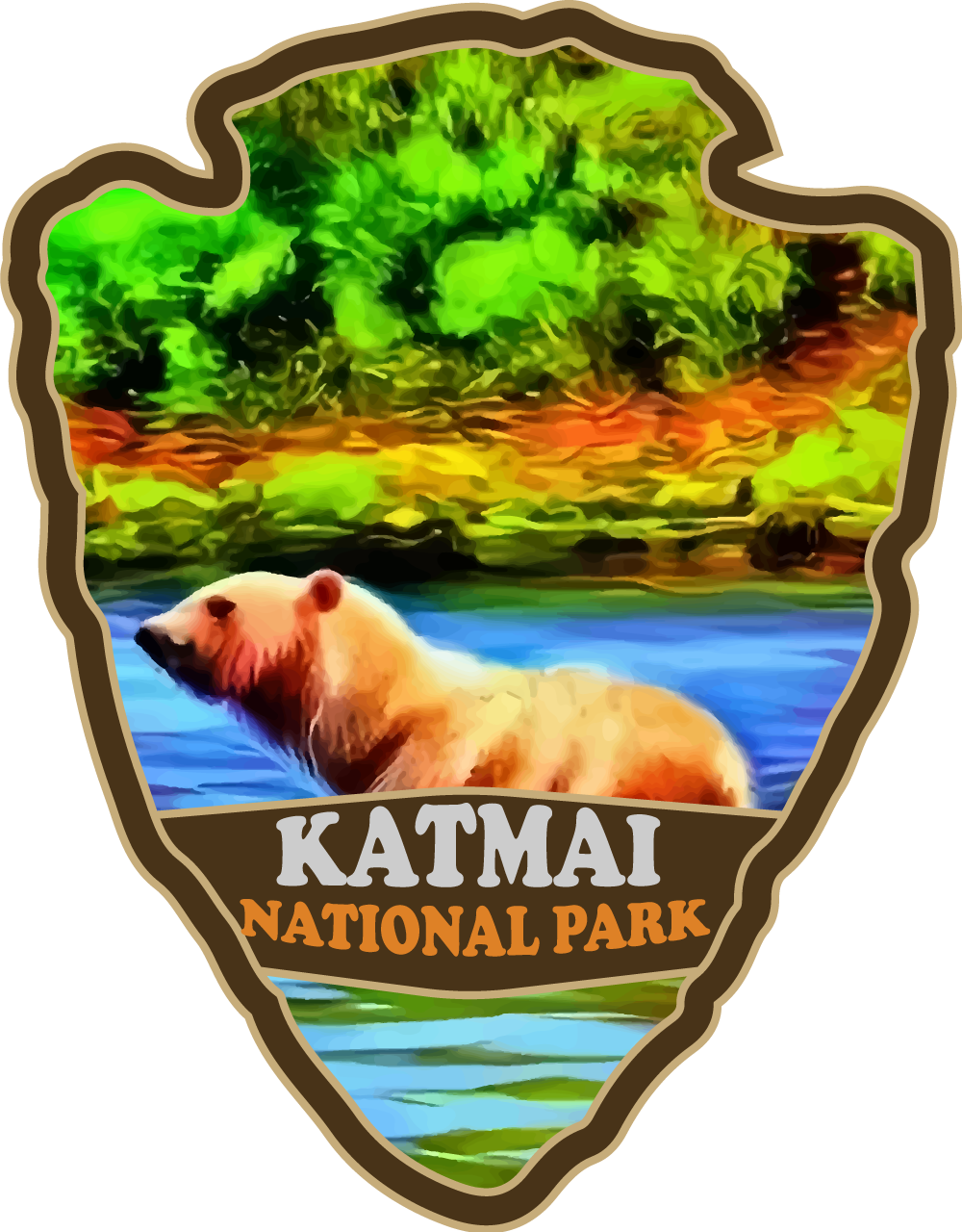 Katmai National Park Decal Sticker 6 inches - US National Parks Series ...