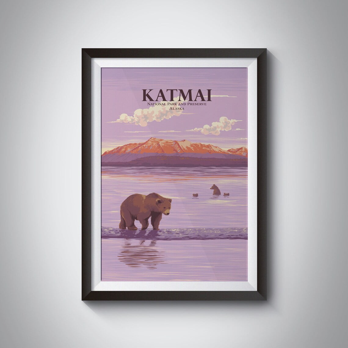Katmai National Park And Preserve Poster, Alaska Usa Travel Print ...