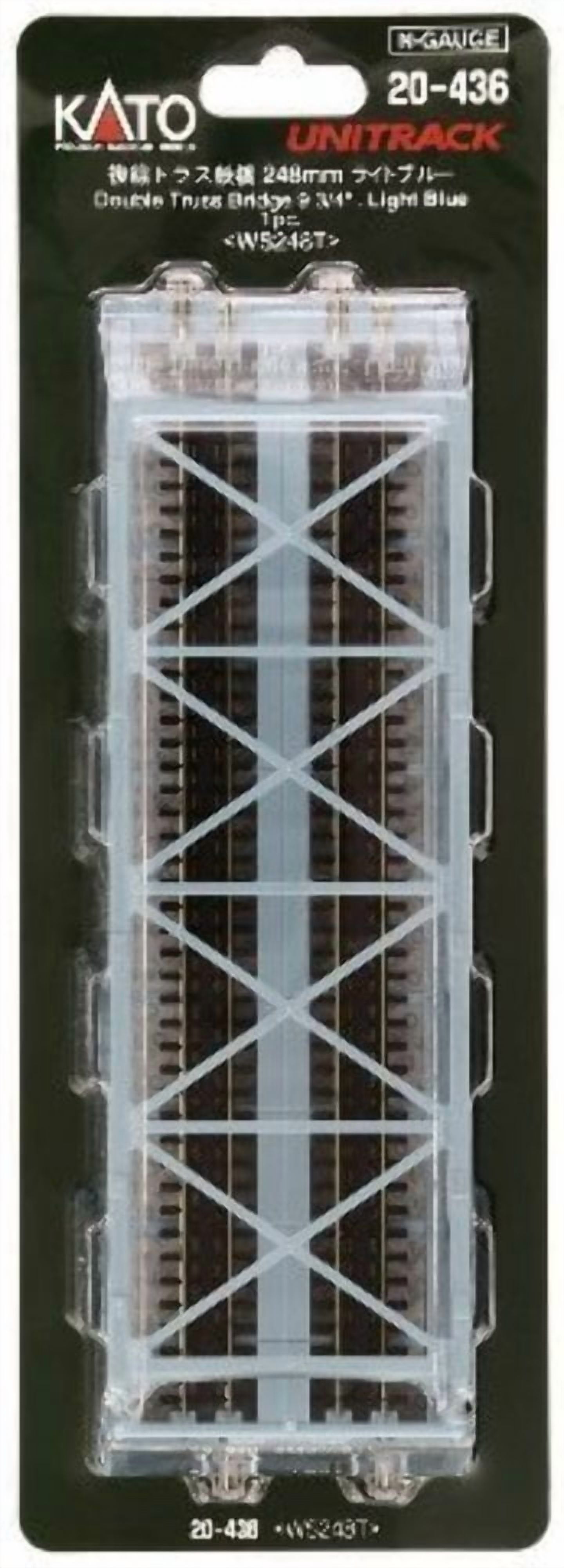 Kato 20-436 N 248mm 9-3/4" Double Track Truss Bridge, Lt Blue - Walmart.com