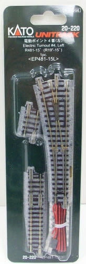 Kato USA Inc. N #4 Remote Left-Hand Turnout KAT20220 N Track - Walmart.com