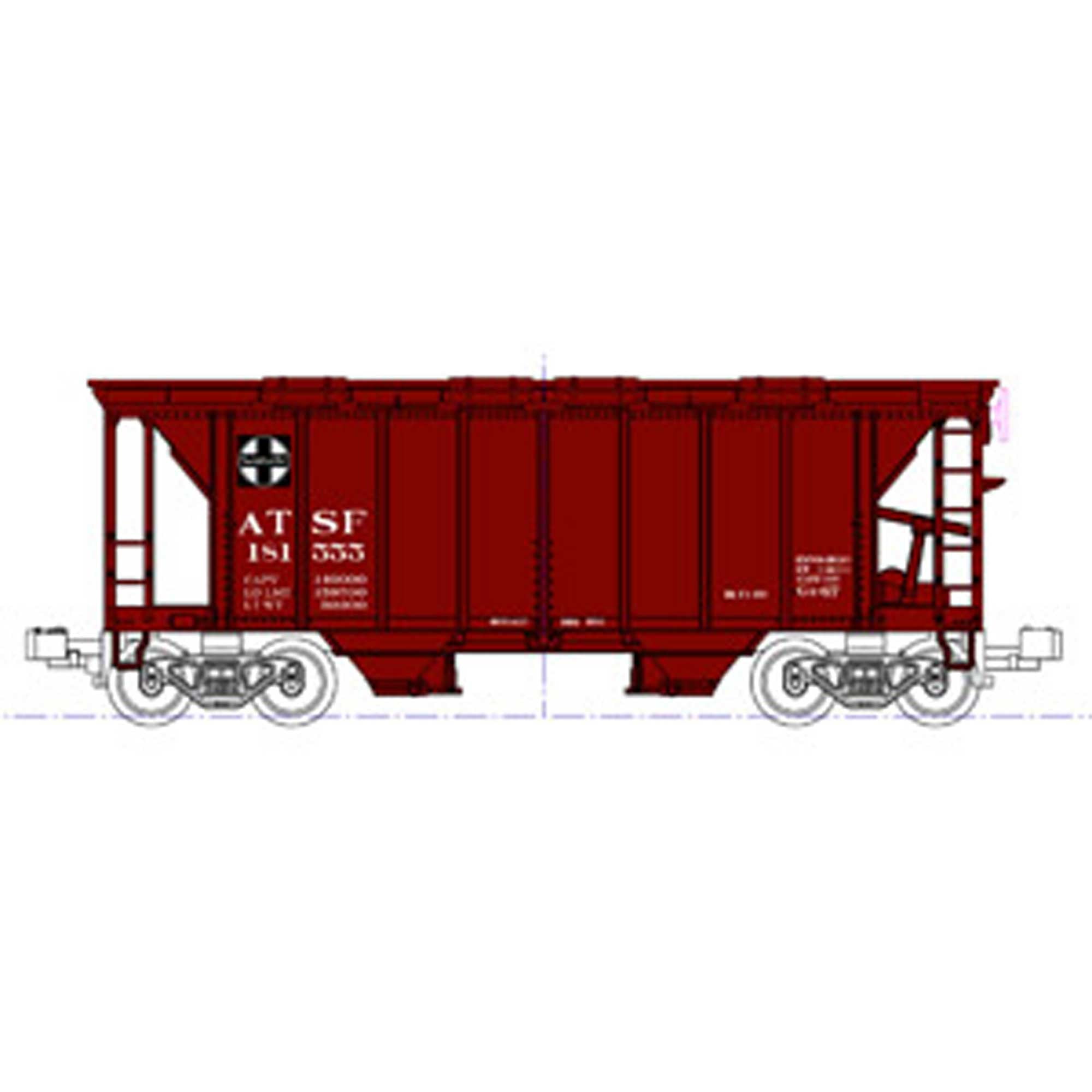 Kato N Scale ACF Covered Hopper Set, Model Gauge Rolling Stock, 8-Piece ...