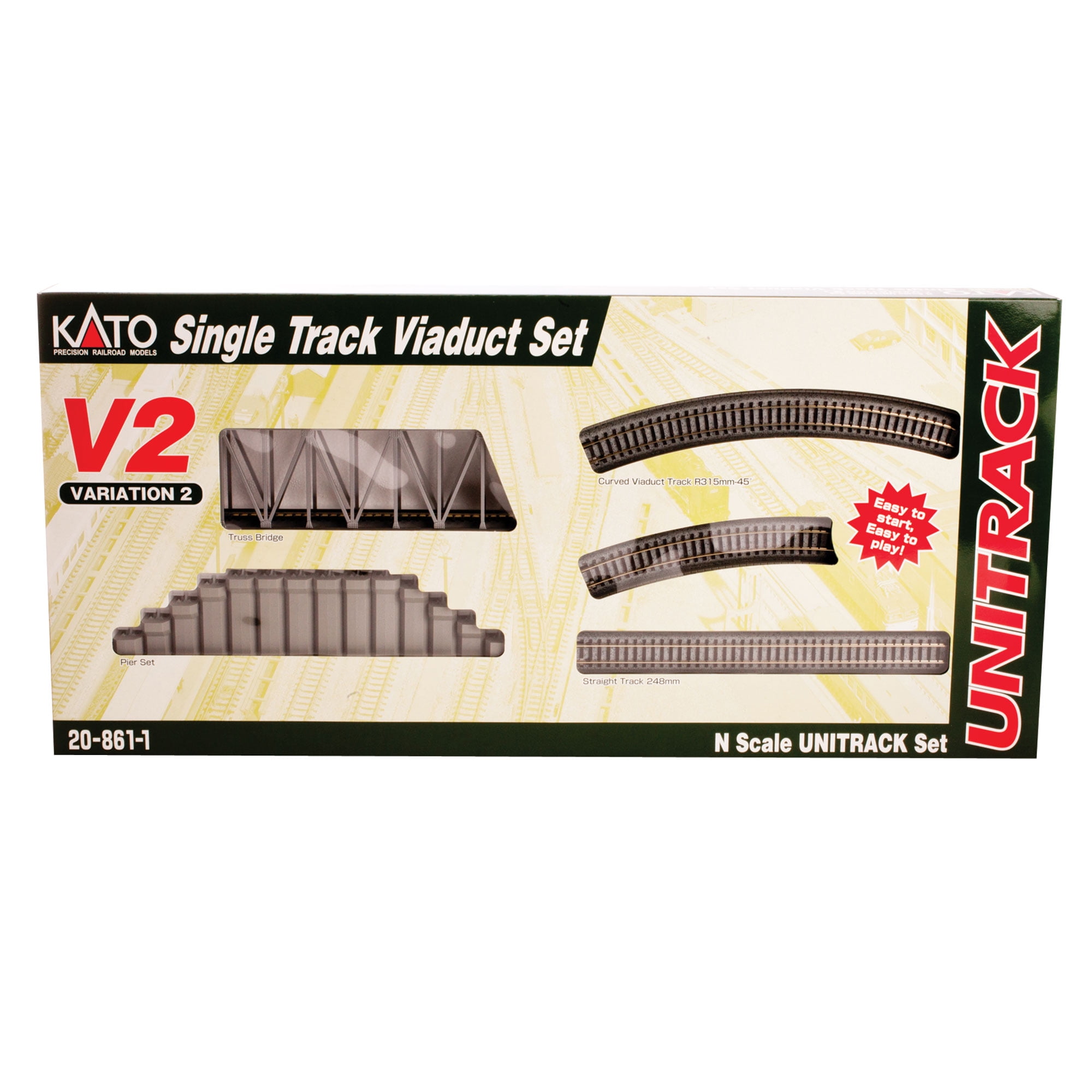 Kato USA, Inc. N V2 Single Track Viaduct Set, KAT208611 - Walmart.com