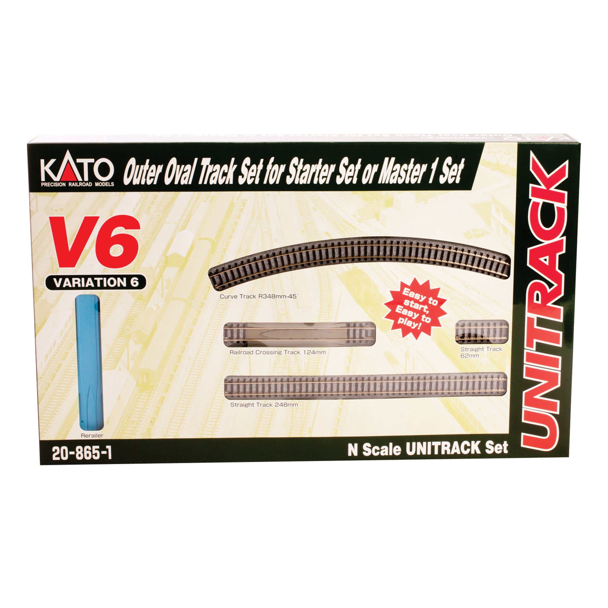 Kato USA Inc. N V6 Outside Loop Track Set KAT208651 N Track - Walmart.com