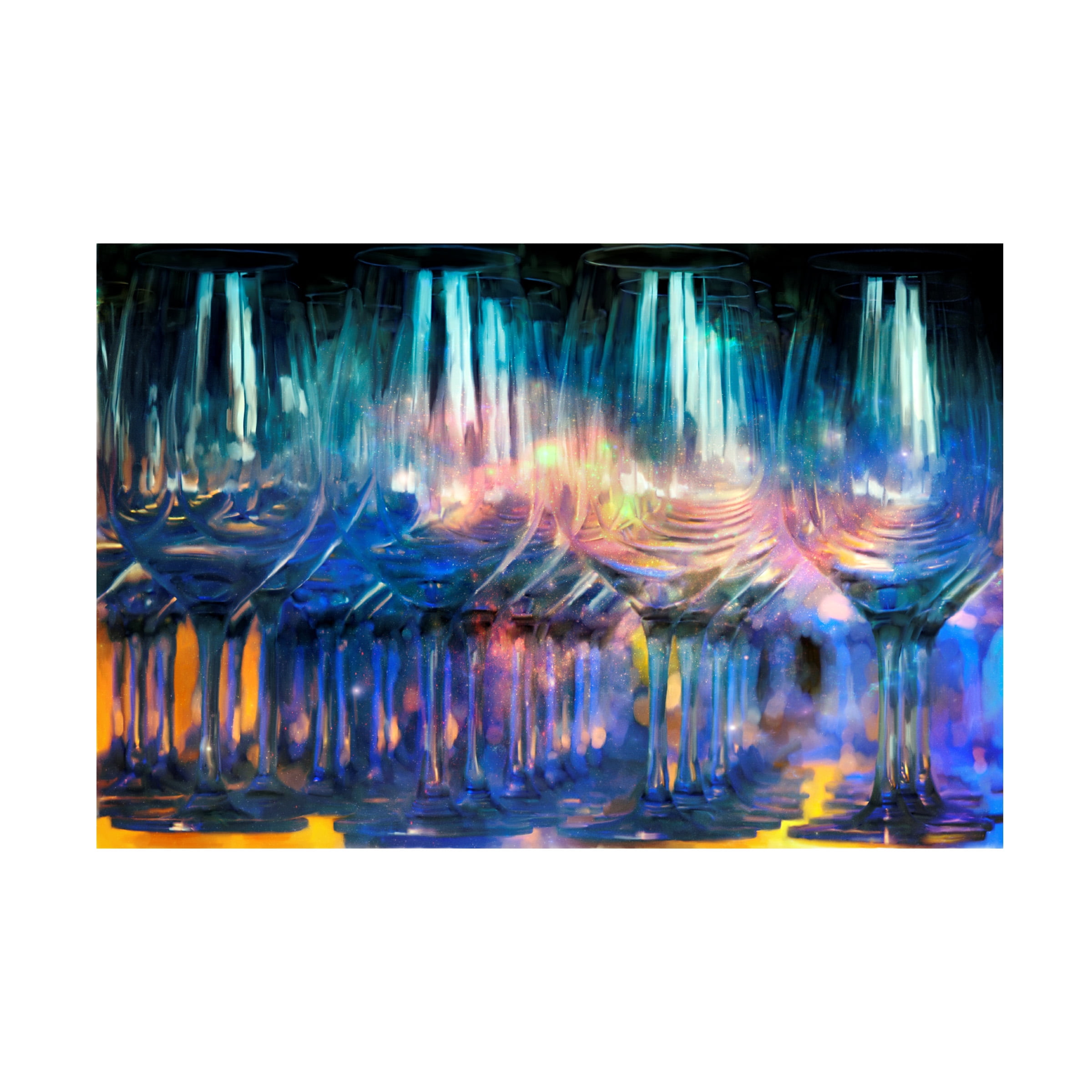 Katrina Jones 'Vivid Light Wine Glasses Still' Canvas Art - Walmart.com