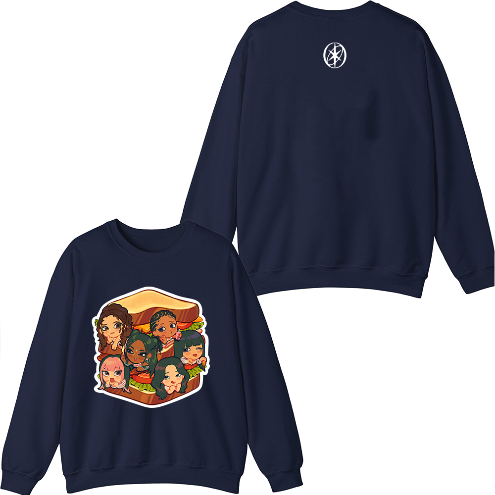 Katseye Merch Sanwishs Logo Crewneck Sweatshirt Men Women Long Sleeve ...