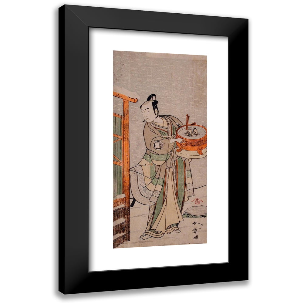 Katsukawa Shunshō 10x18 Black Modern Framed Museum Art Print Titled ...