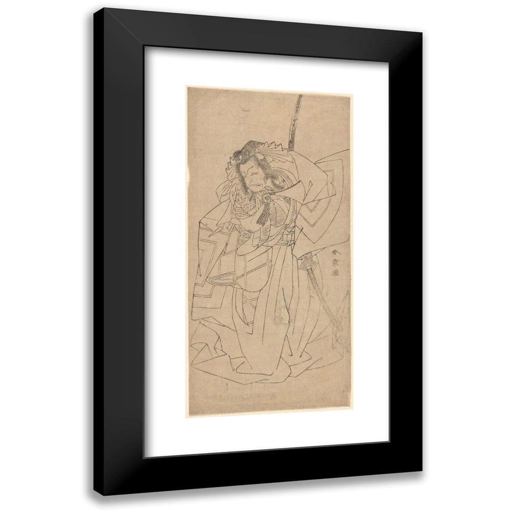 Katsukawa Shunshō 11x18 Black Modern Framed Museum Art Print Titled ...