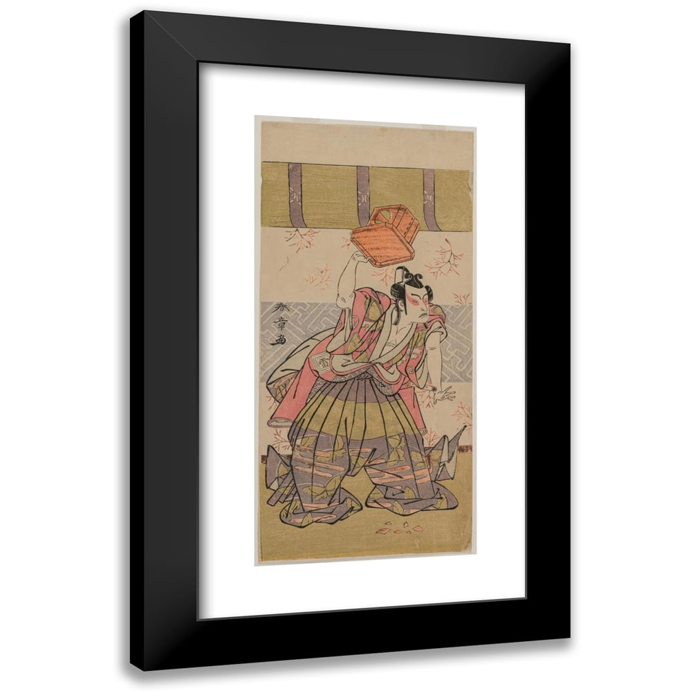 Katsukawa Shunshō 13x24 Black Modern Framed Museum Art Print Titled ...