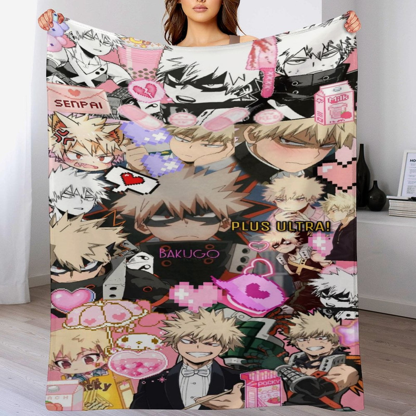 Katsuki Bakugo Blanket, Super Soft Cozy Flannel Throw Blanket Bedding ...