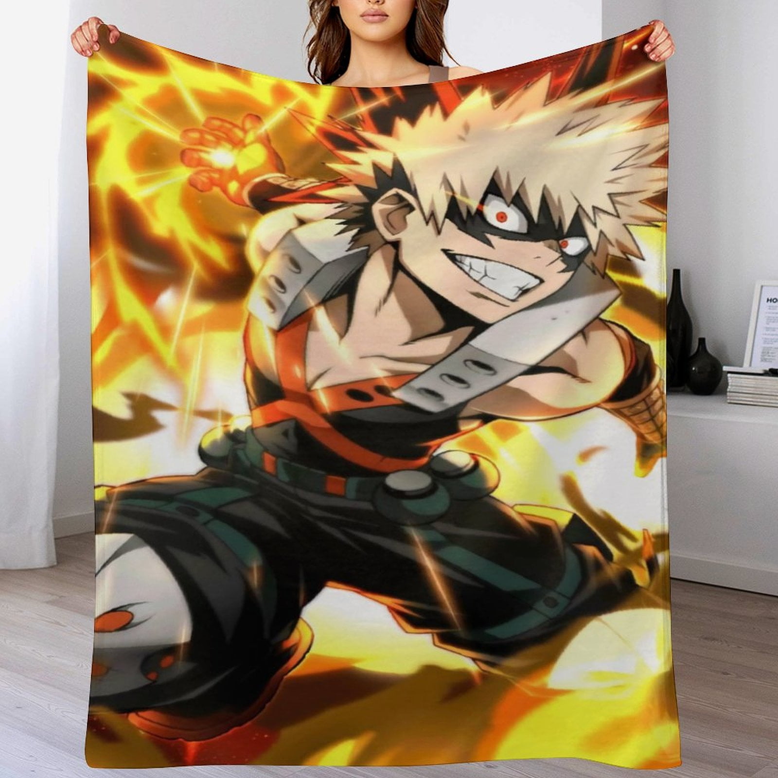 Katsuki Bakugo Blanket, Super Soft Cozy Flannel Throw Blanket Bedding ...