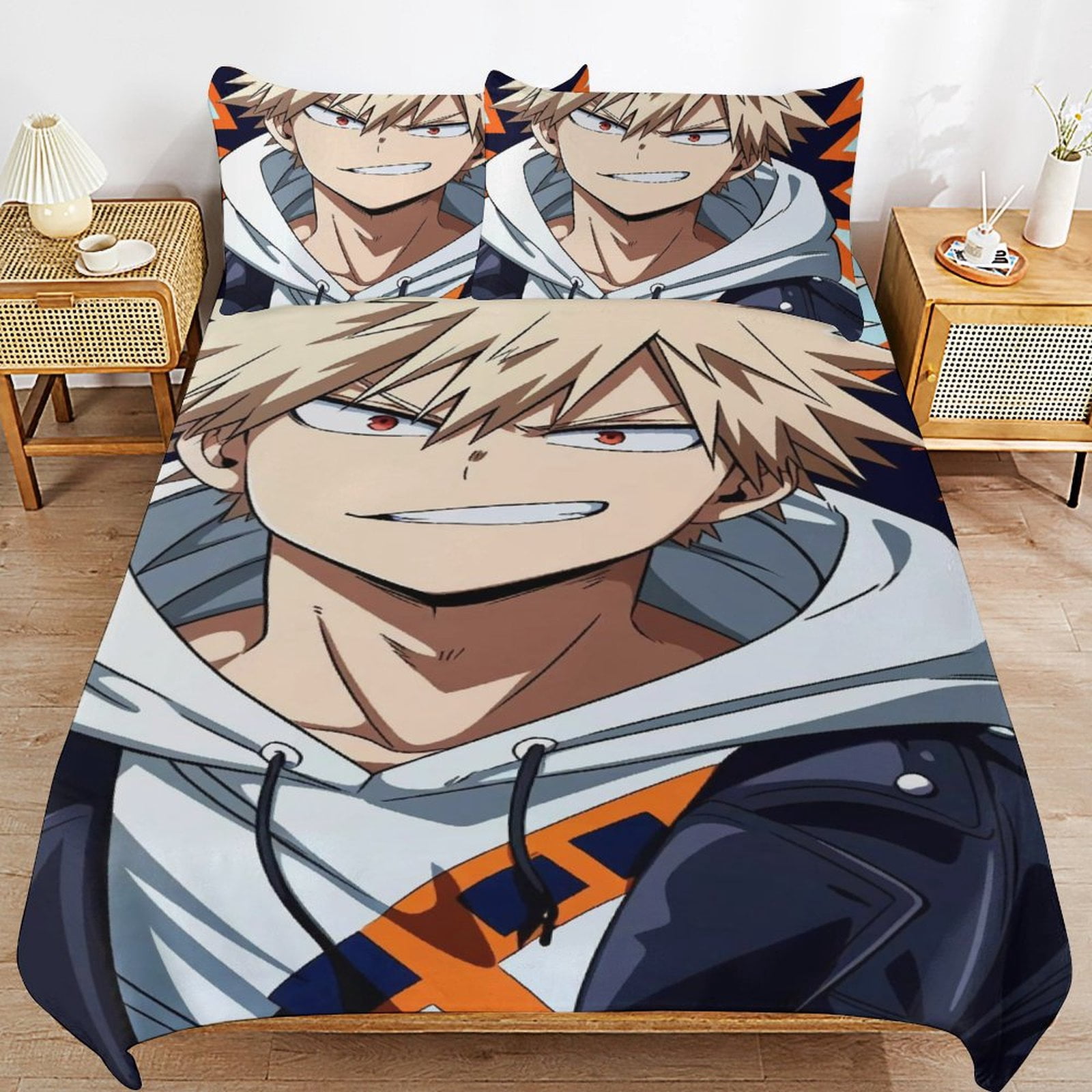 Katsuki Bakugo Duvet Cover Set 3 Pieces, Ultra Soft Comfortable ...