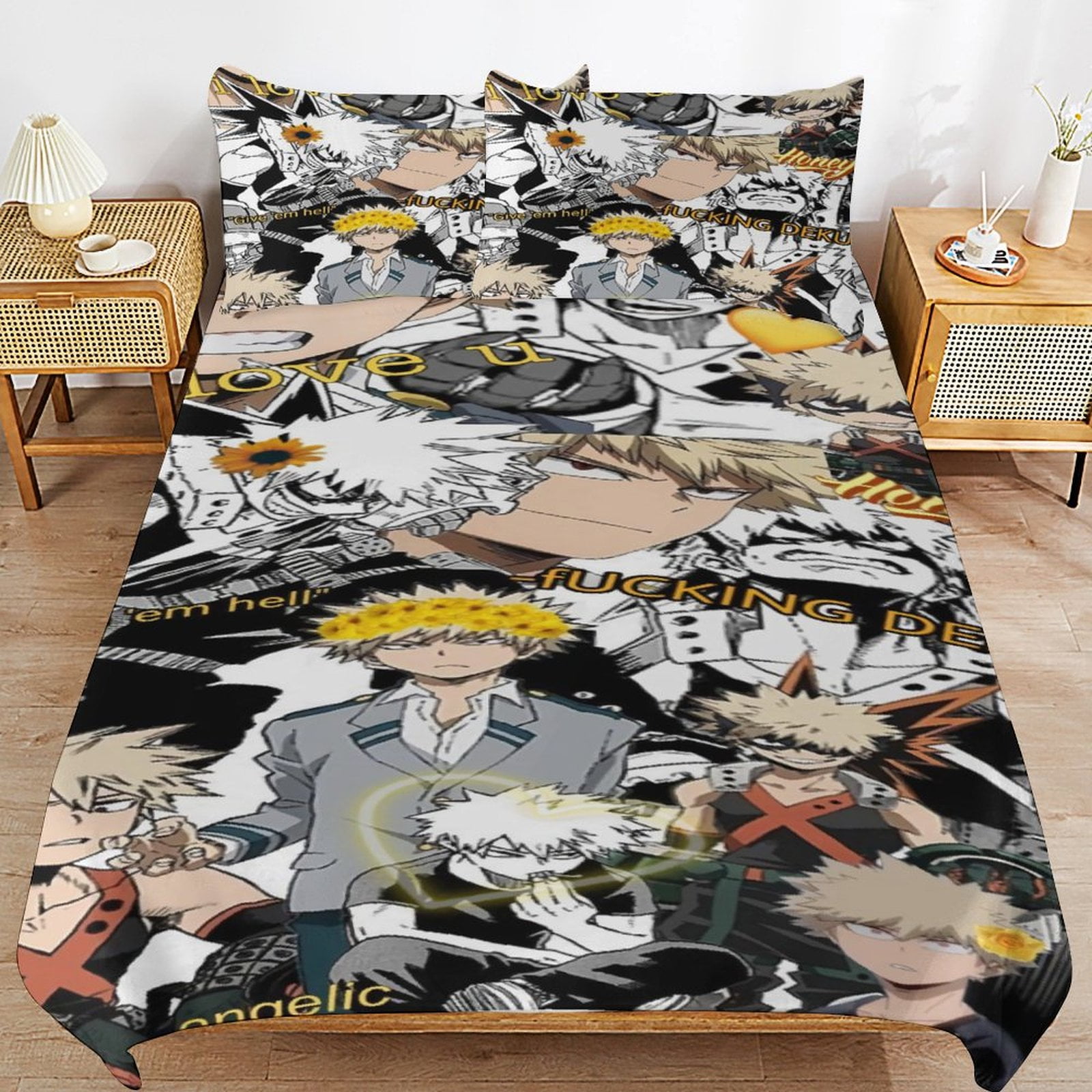 Katsuki Bakugo Duvet Cover Set 3 Pieces, Ultra Soft Comfortable ...