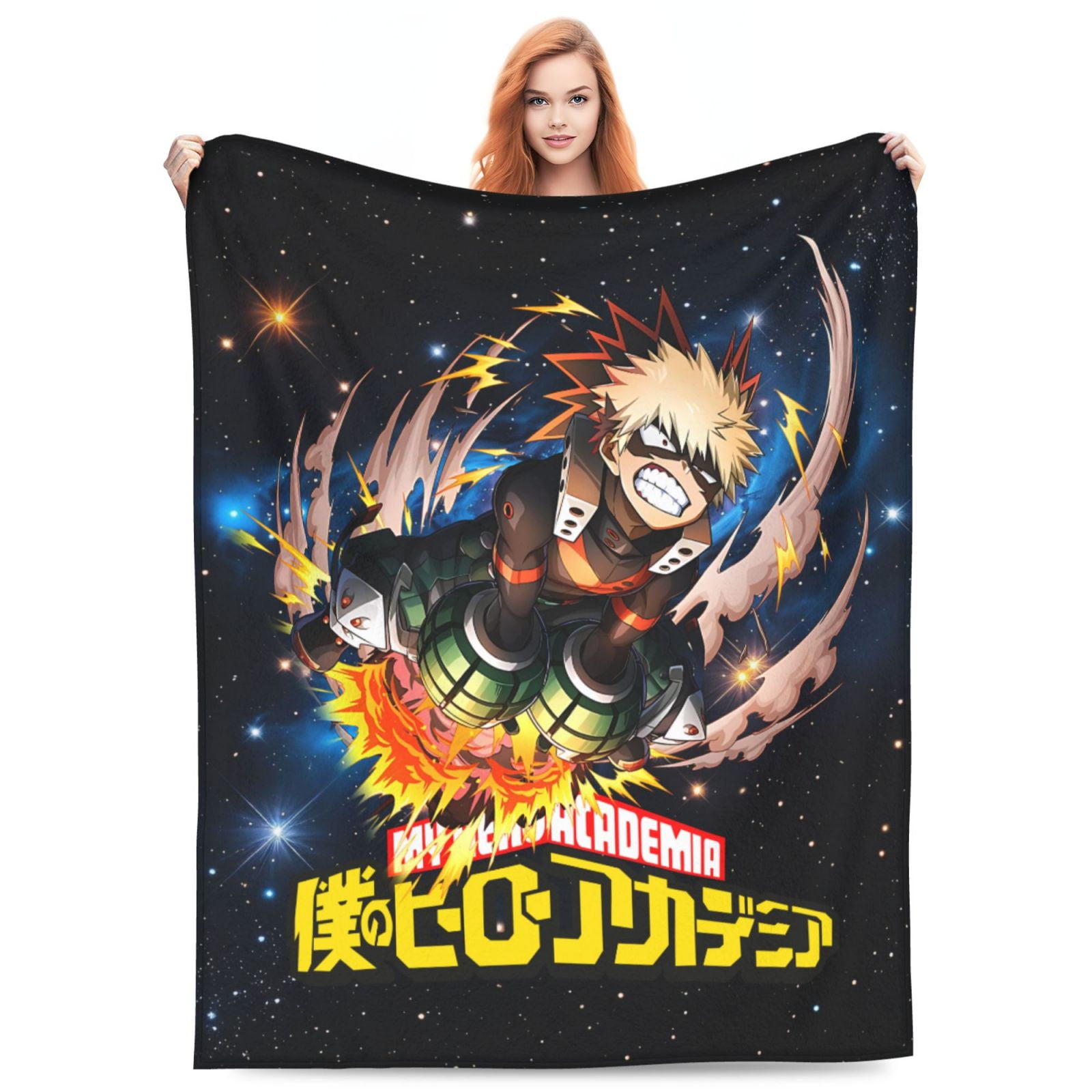 Katsuki Bakugo Fleece Blanket Throw Soft Cozy Plush Blanket For Couch ...