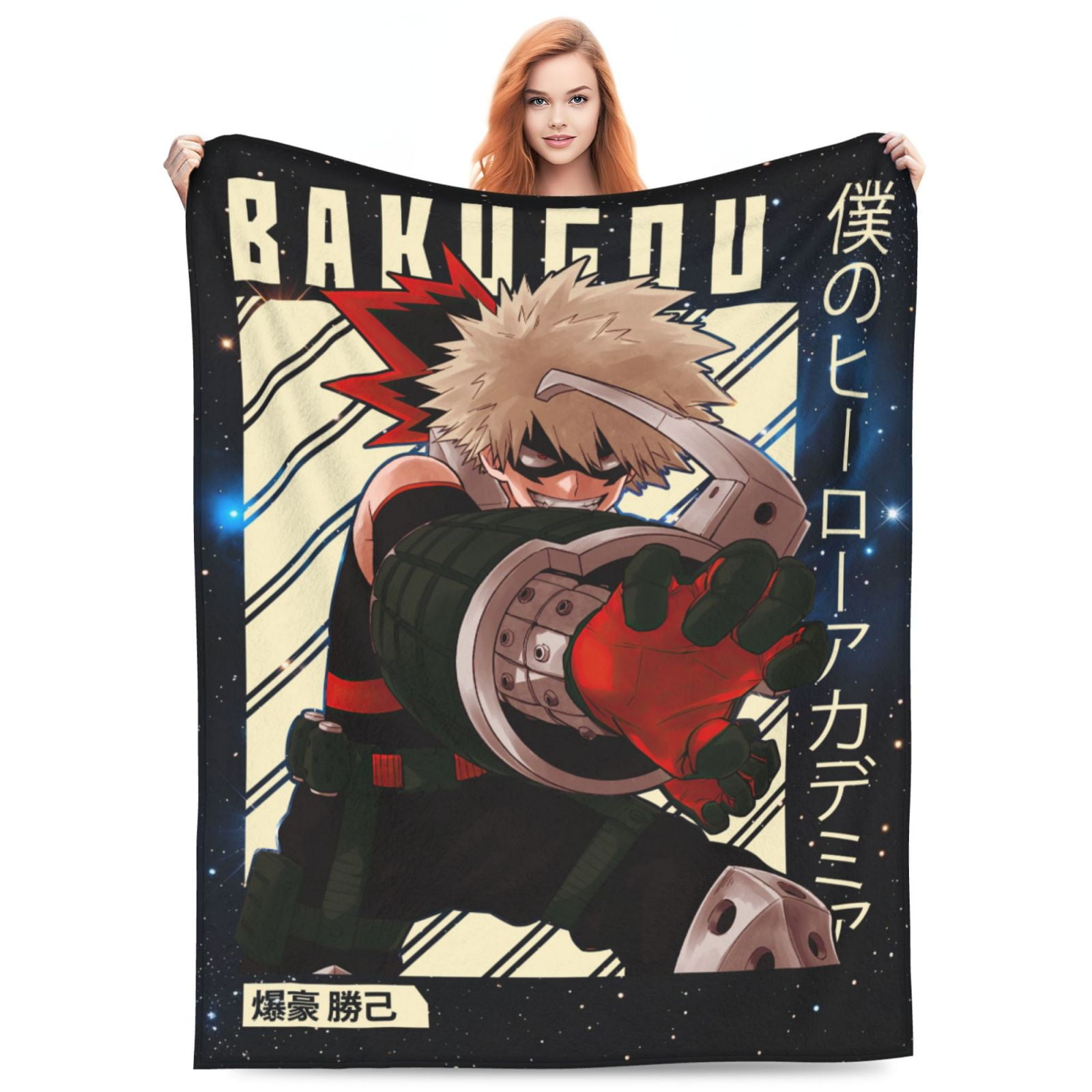 Katsuki Bakugo Fleece Blanket Throw Soft Cozy Plush Blanket For Couch ...