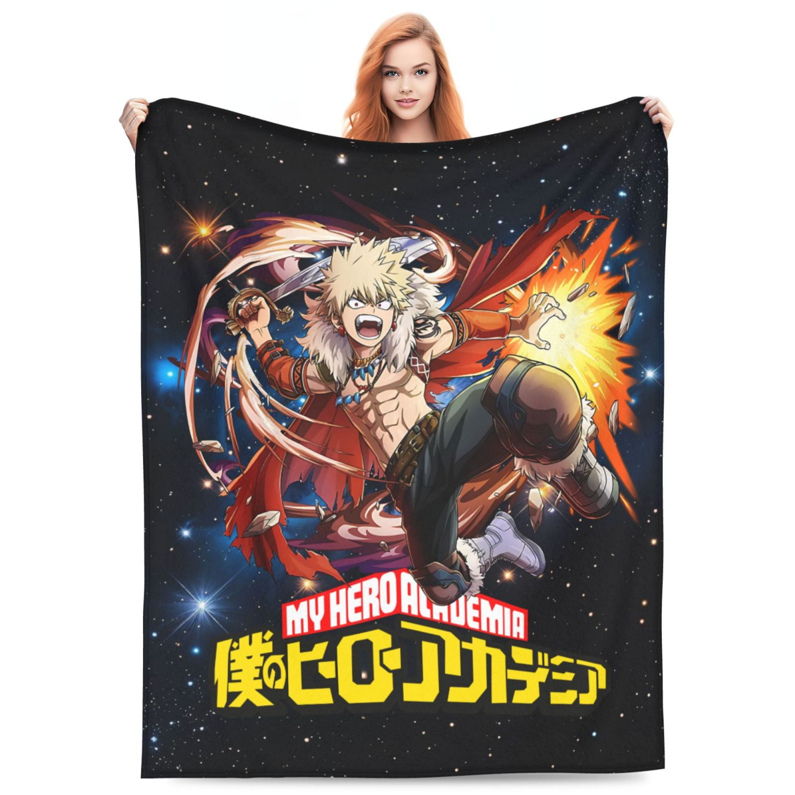 Katsuki Bakugo Fleece Blanket Throw Soft Cozy Plush Blanket For Couch ...