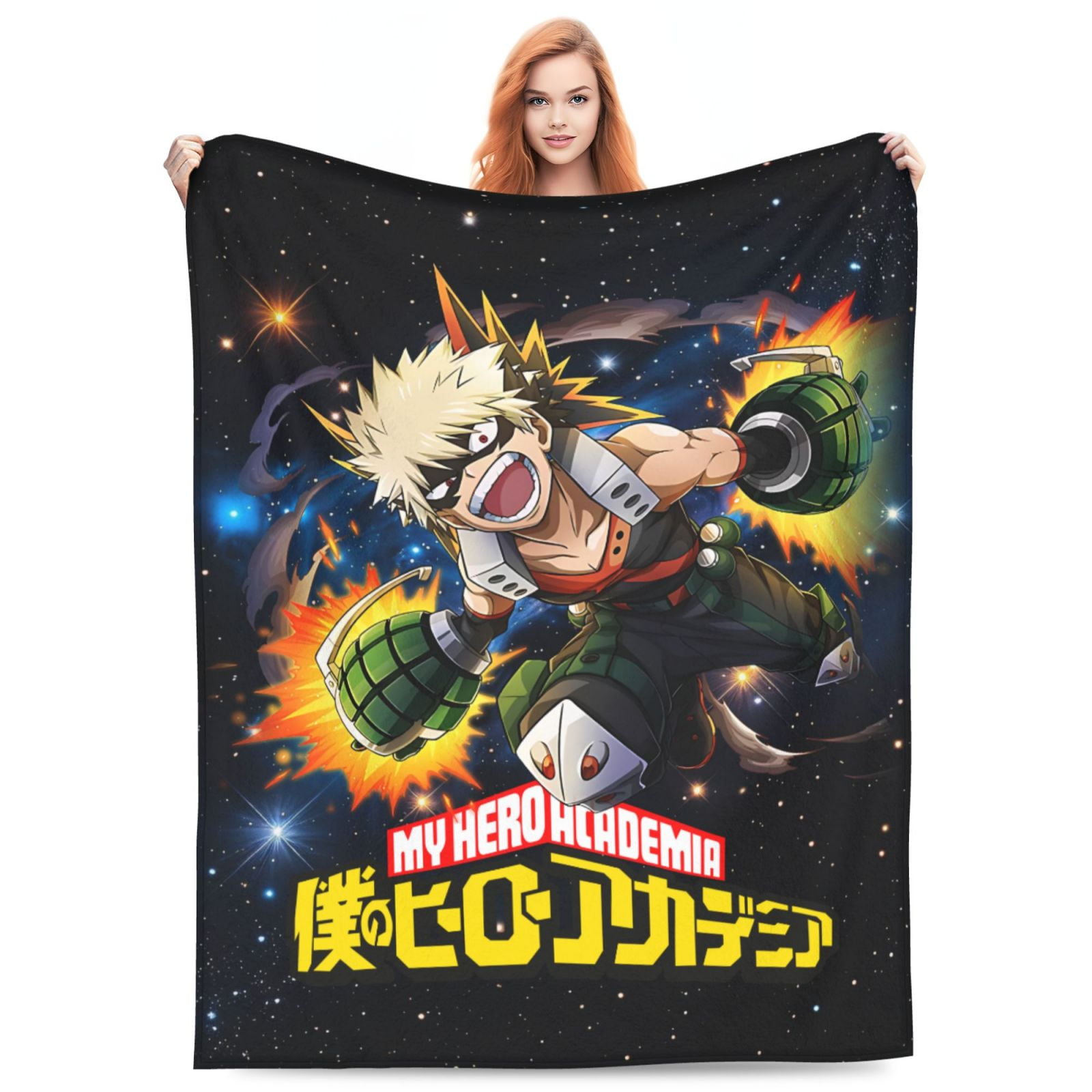 Katsuki Bakugo Fleece Blanket Throw Soft Cozy Plush Blanket For Couch ...