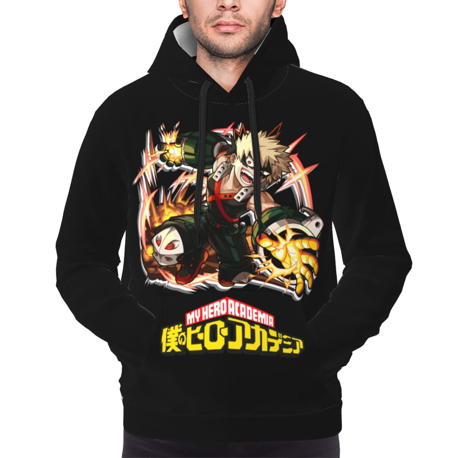 Katsuki Bakugo Hoodies For Men Hoodie Pullover Long Sleeve Hooded ...