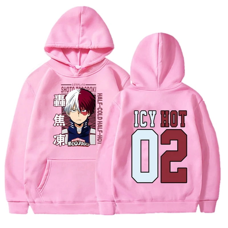 My Hero Academia Todoroki Shoto Print Hoodie Set (Pink, XXXL) - Walmart.com