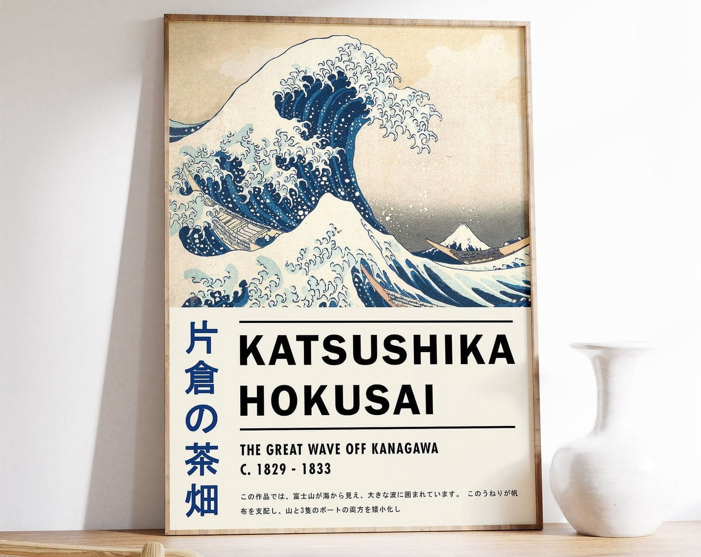 Katsushika Hokusai Exhibition Poster, The Great Wave, Japanese Poster ...