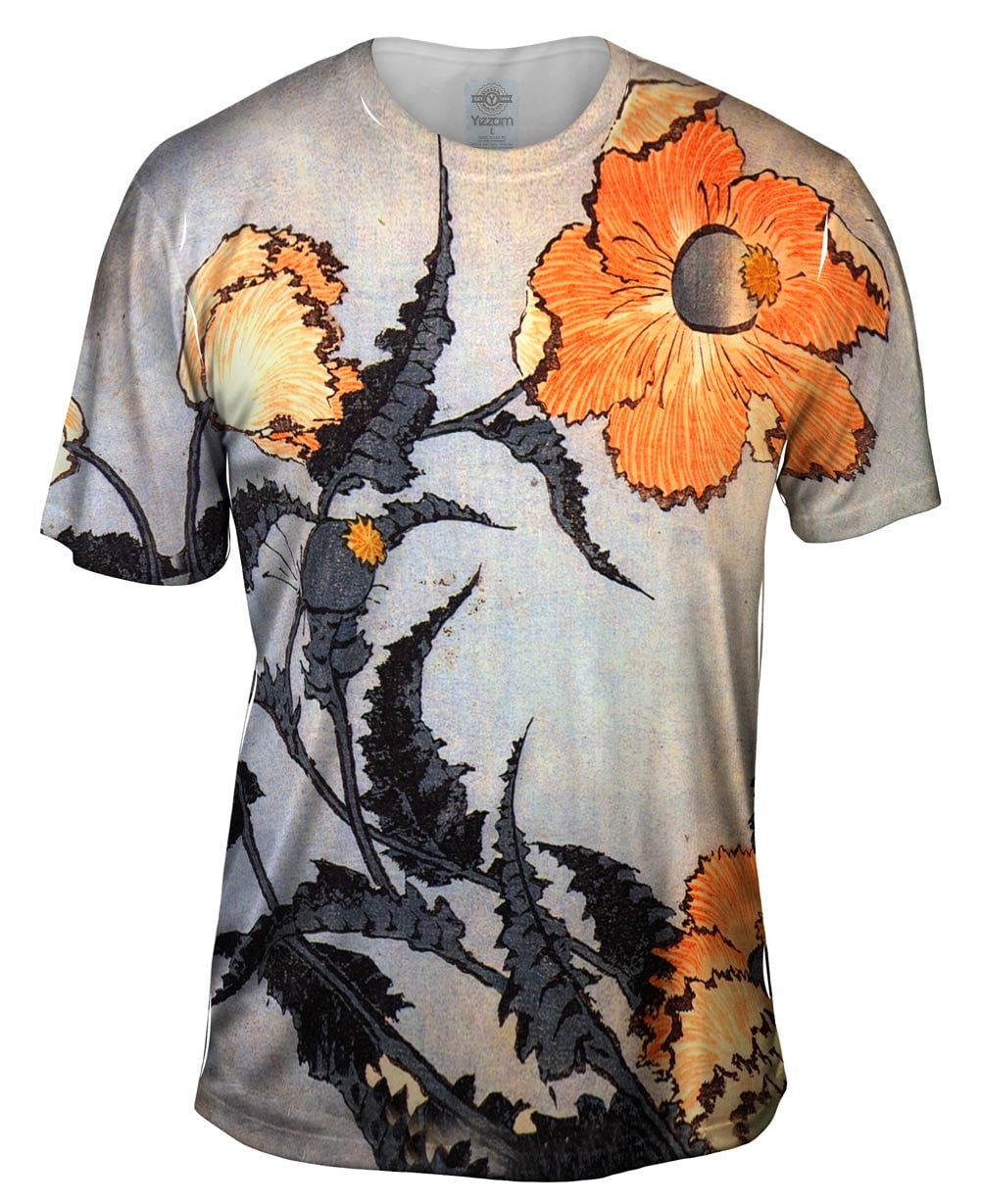 Katsushika Hokusai - Poppy Mens T-Shirt All Over Print - Walmart.com