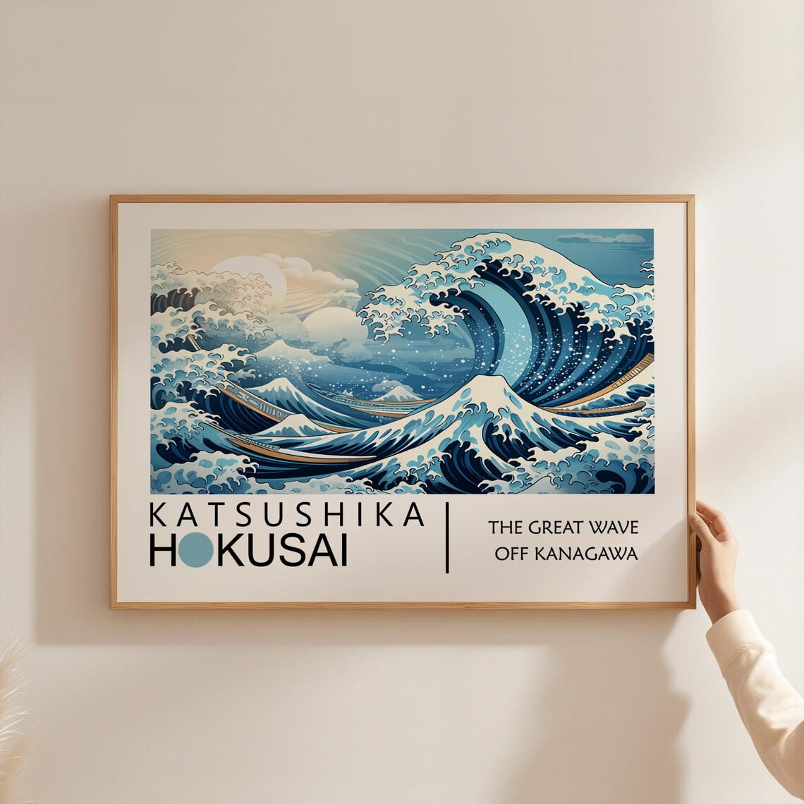 Katsushika Hokusai Poster - The Great Wave Off Kanagawa, Japanese ...