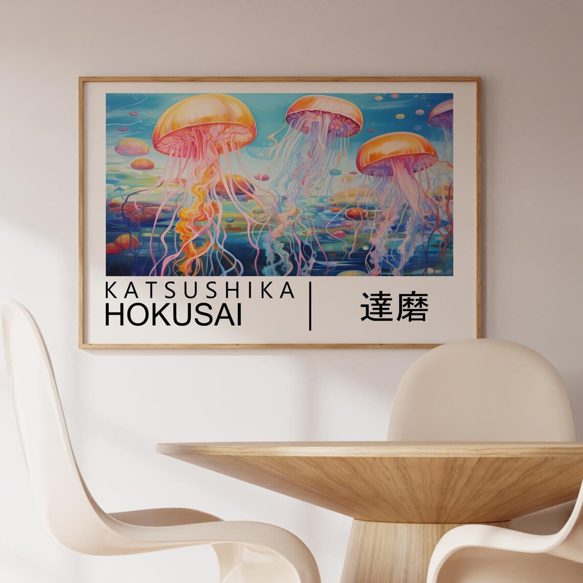 Katsushika Hokusai Poster - Jellyfish, Japanese Exhibition Art, Hokusai ...