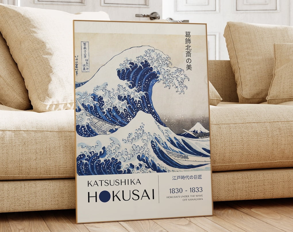Katsushika Hokusai Poster - "The Great Wave" Japanese Wall Art ...
