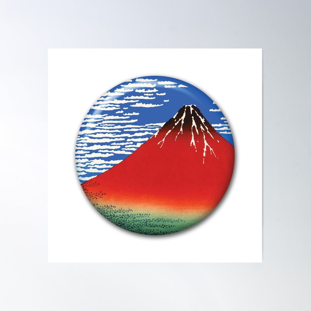 Katsushika Hokusai'S "Thirty-Six Views Of Mount Fuji No. 2: Red Fuji ...