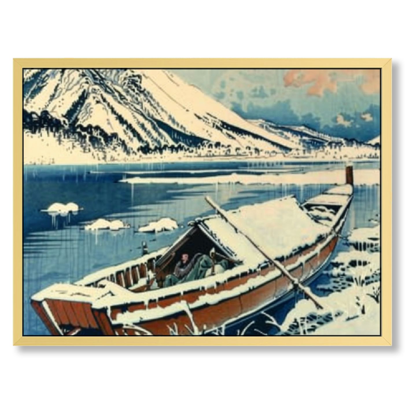 Katsushika Hokusai Wall Art - Ushibori in Hitachi Province Poster ...