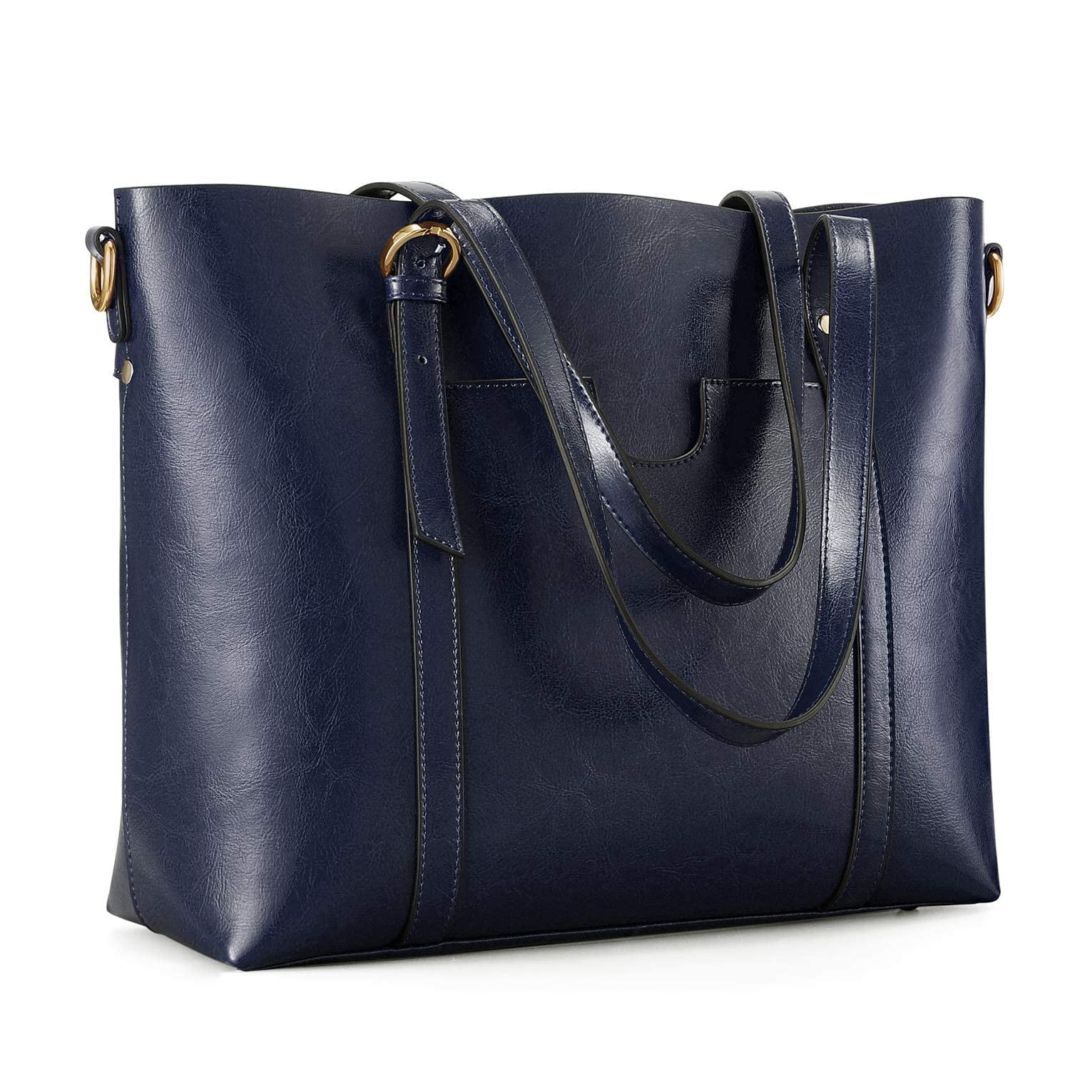 Kattee Genuine Leather Women Tote Bag Soft Handbags Vintage Shoulder ...