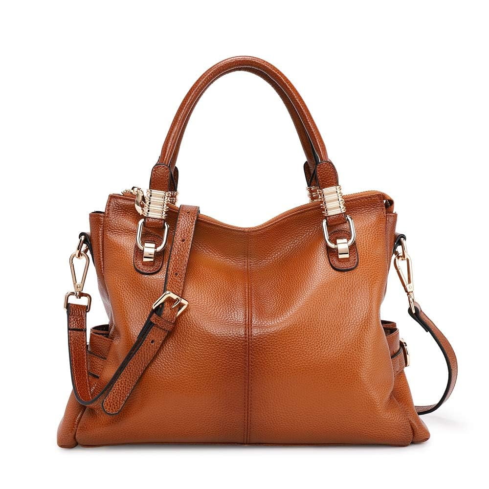 Kattee, Women Leather Purse, 14.56" x 4.92" x 11.02" Satchel Tote ...