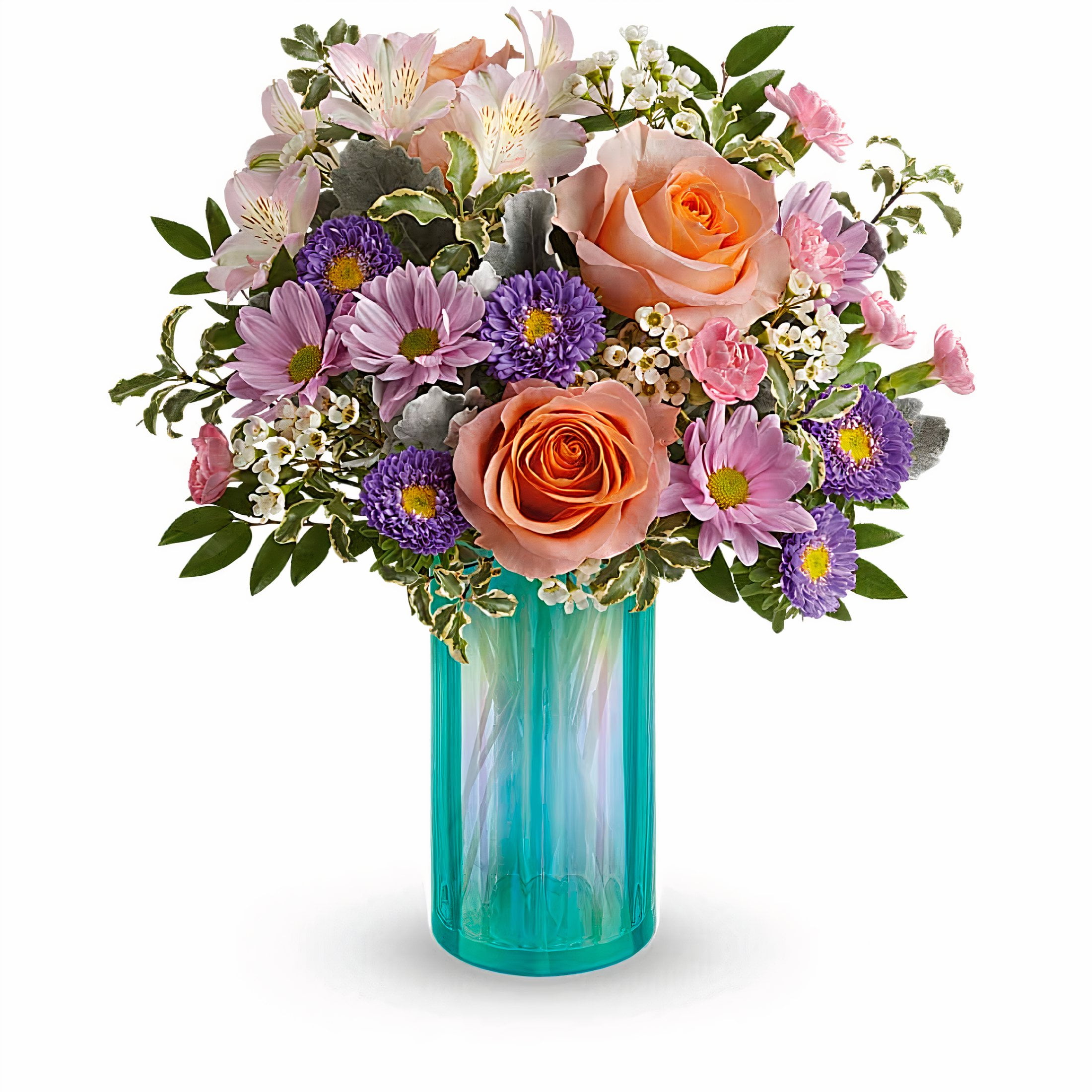 Katy Flower Shop Aqua Rose Bouquet - Walmart.com