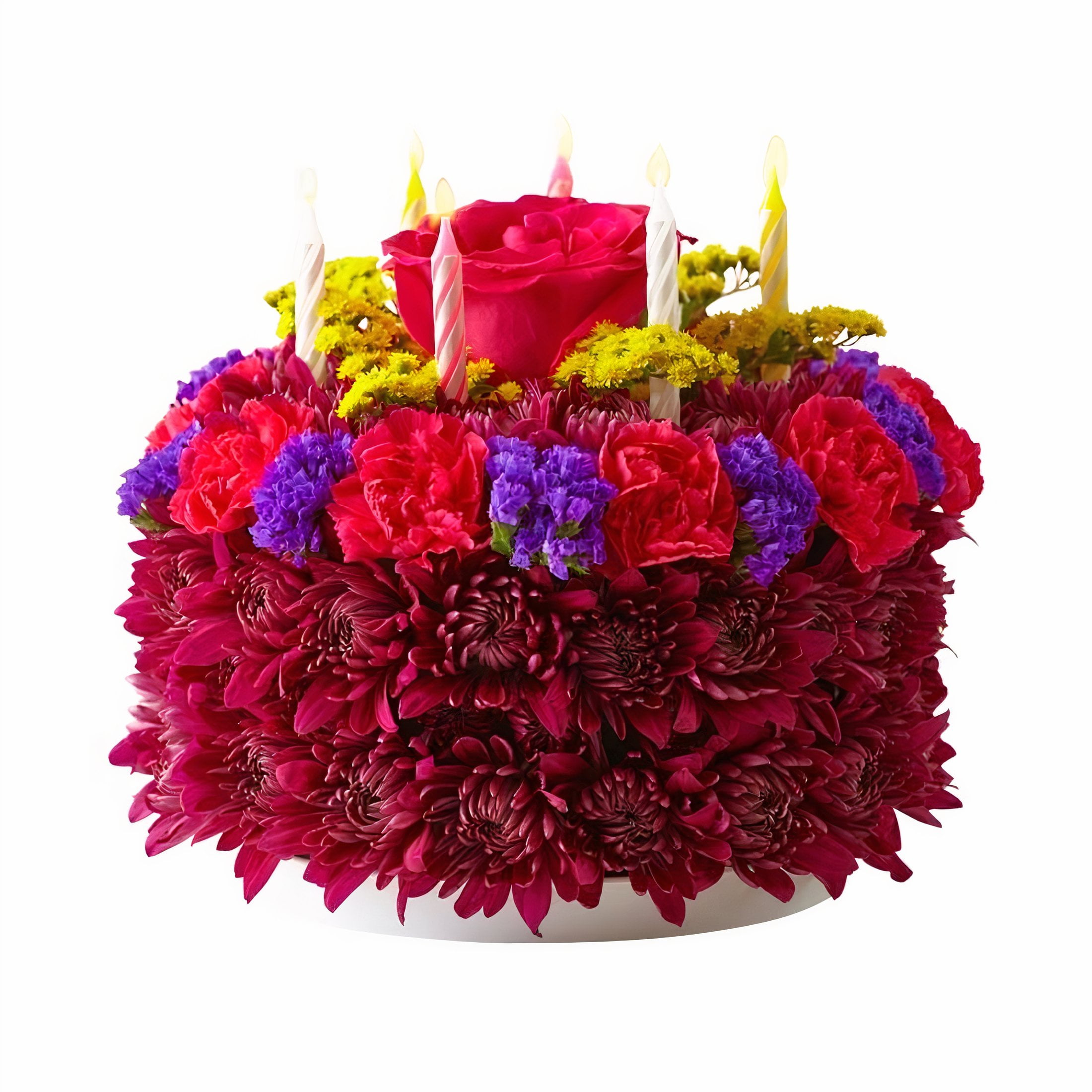 Katy Flower Shop Birthday Flower Cake Purple - Walmart.com