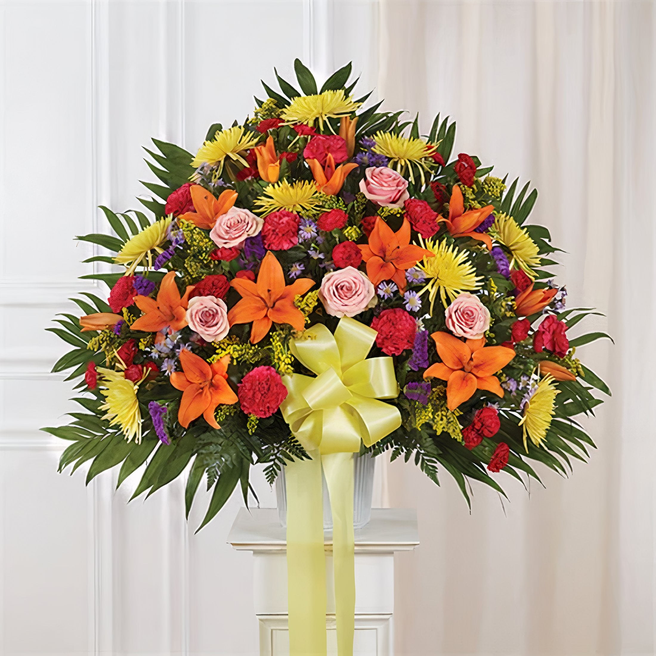 Katy Flower Shop Heartfelt Sympathies Standing Basket Bright - Walmart.com
