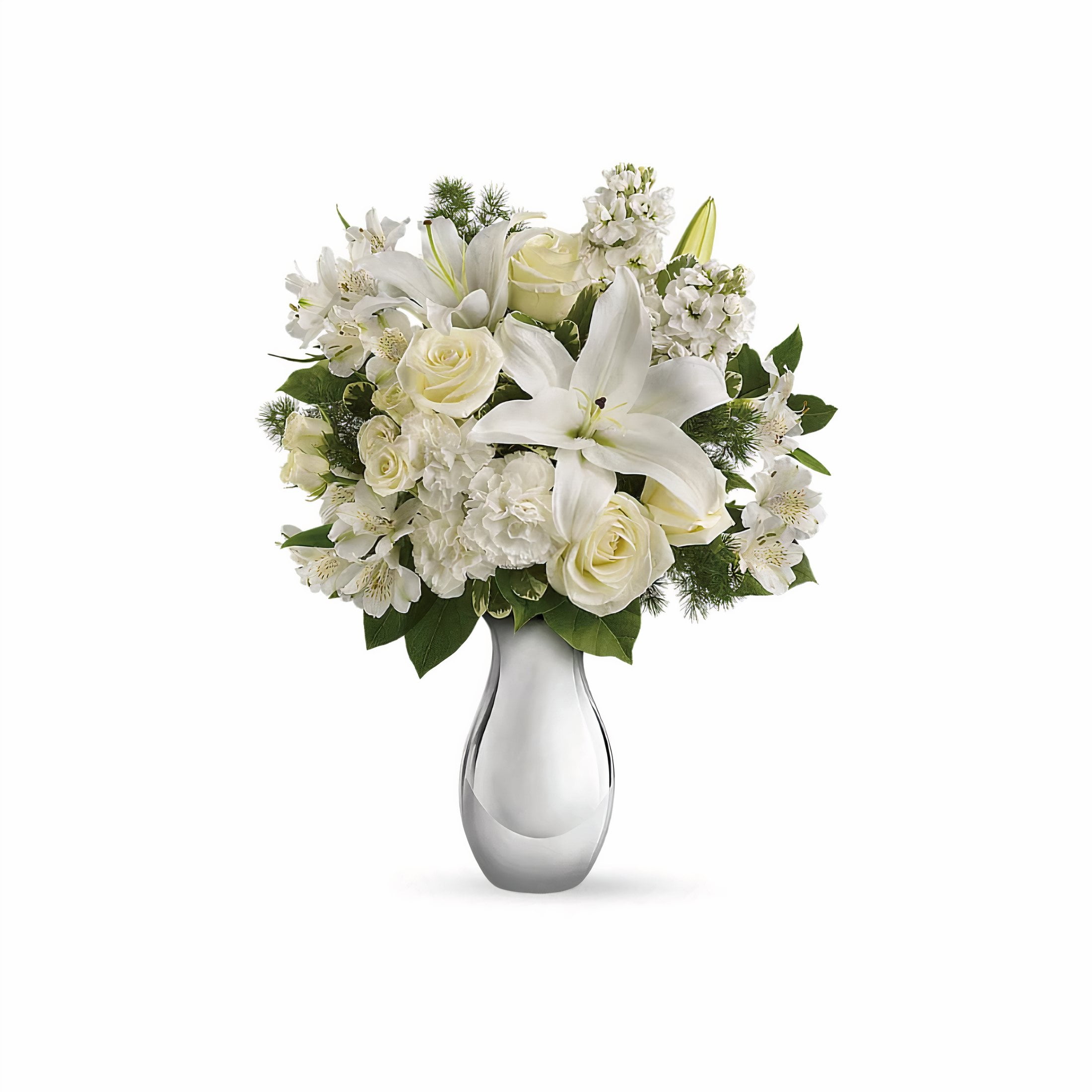 Katy Flower Shop Shimmering White Bouquet - Walmart.com