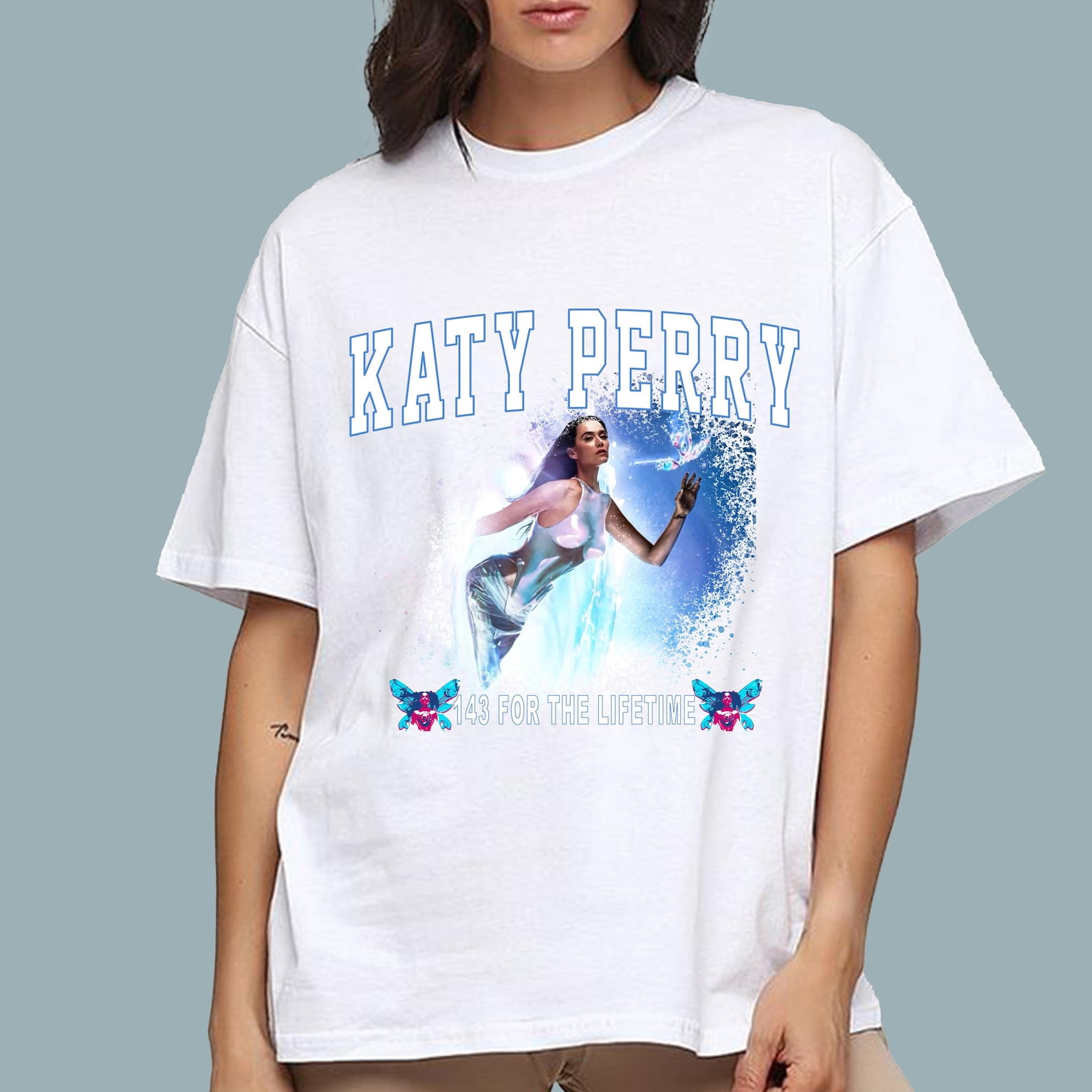 Katy Perry '143 For The Lifetime' Tour 2025 T-Shirt, Butterfly Accents ...