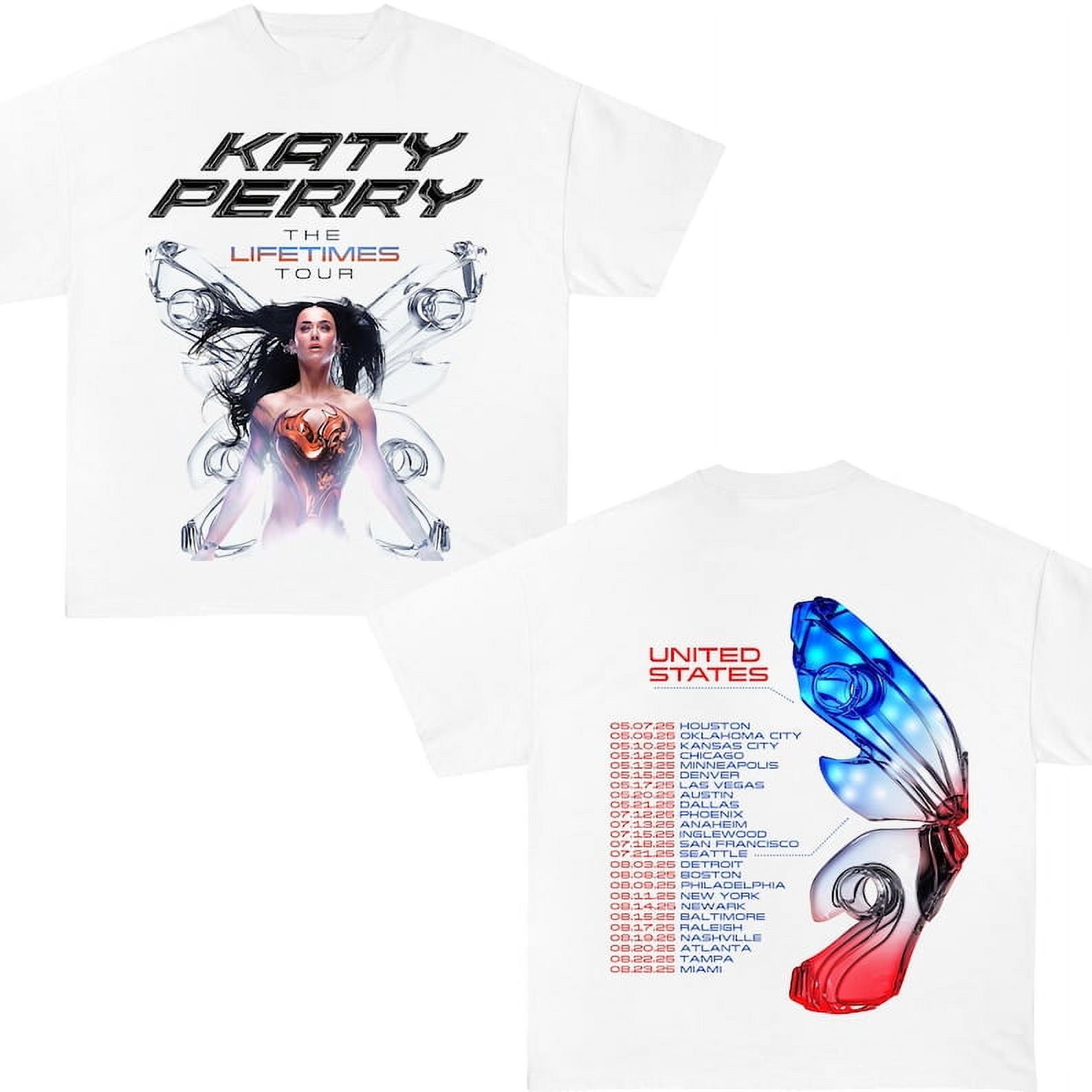 Katy Perry 2025 Concert, Katy Perry The Lifetime Tour 2025 Shirt, Katy ...