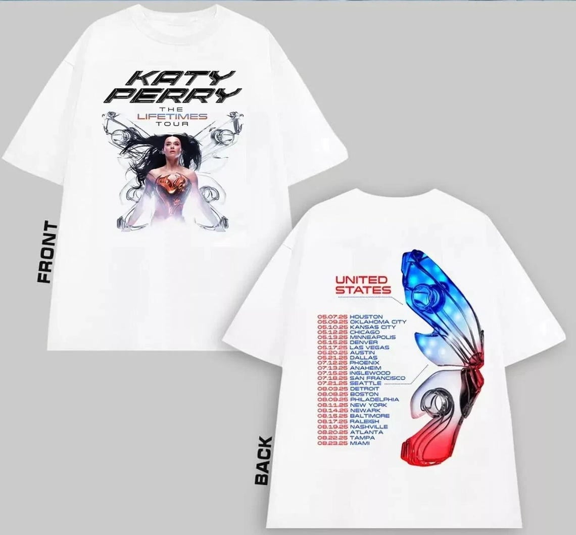 Katy Perry 2025 Concert, Katy Perry The Lifetime Tour T-Shirt - Walmart.com