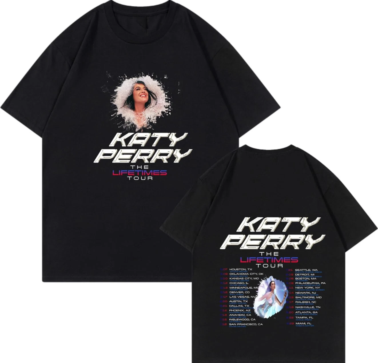Katy Perry 2025 USA Merch The Lifetimes Tour Music Unisex Tee for fan ...